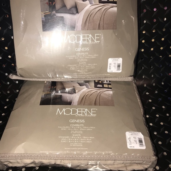 Moderne by Noble Excellence | Bedding | 2 Quilted Standard Shams | Poshmark